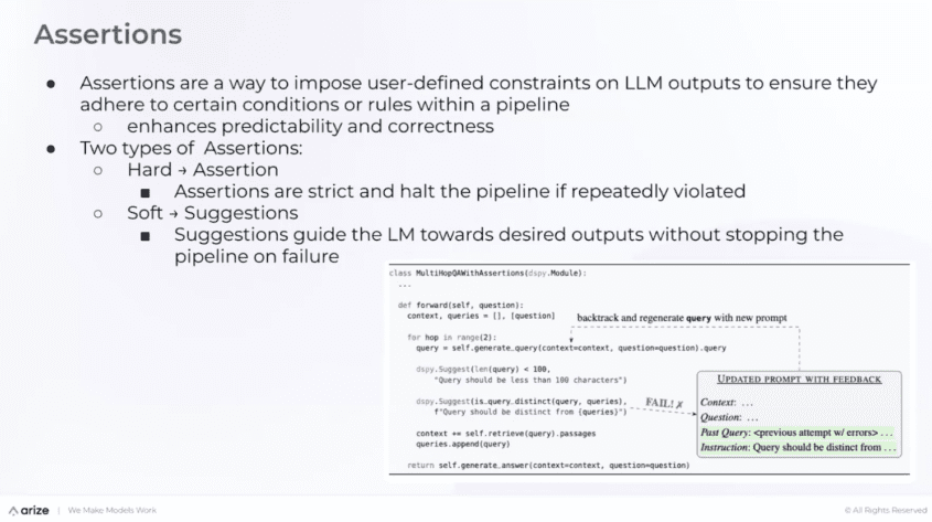 DSPy Assertions: Computational Constraints for Self-Refining Language Model Pipelines - Arize AI