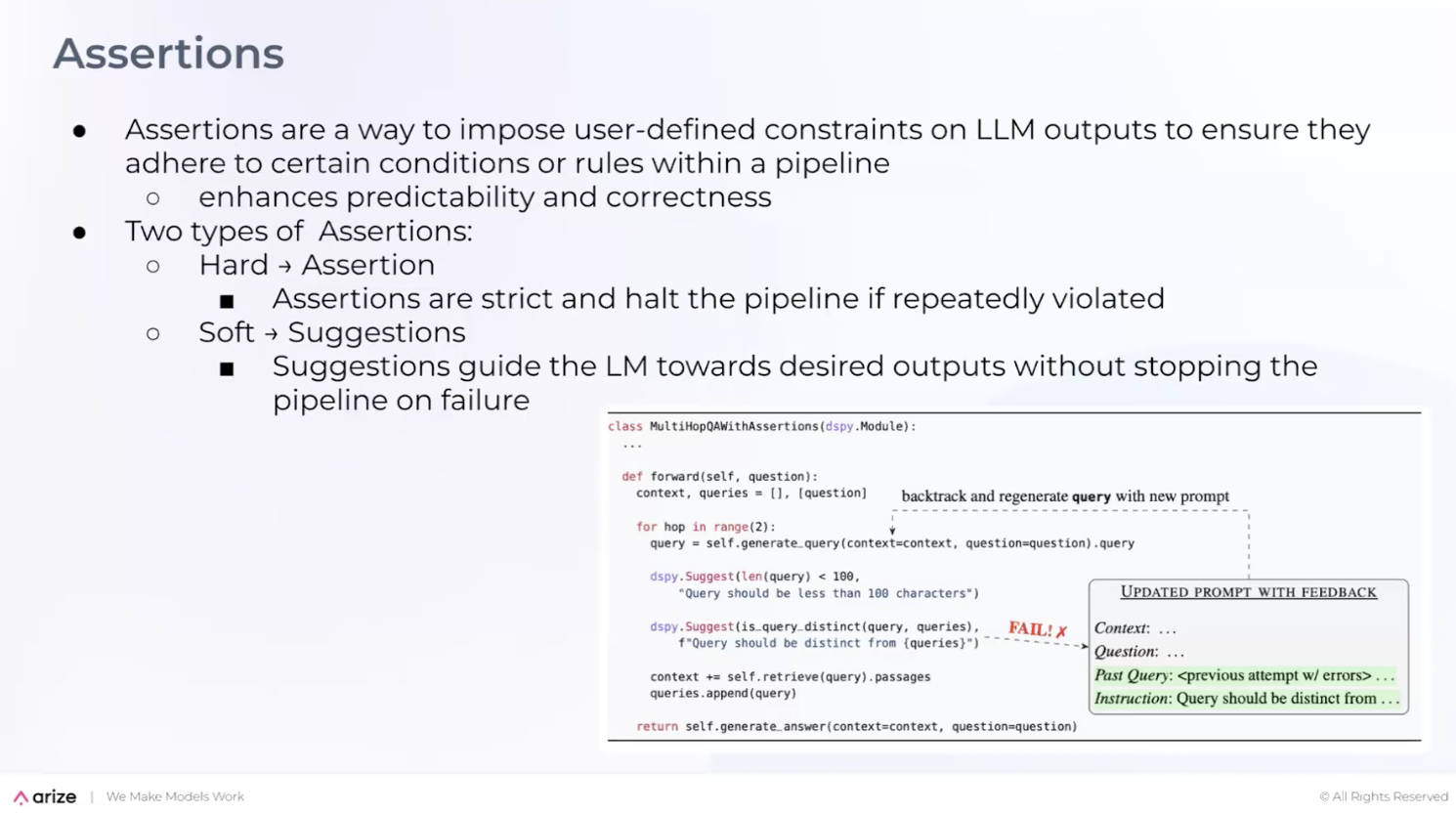 Dspy Assertions Computational Constraints For Self Refining Language Model Pipelines Arize Ai
