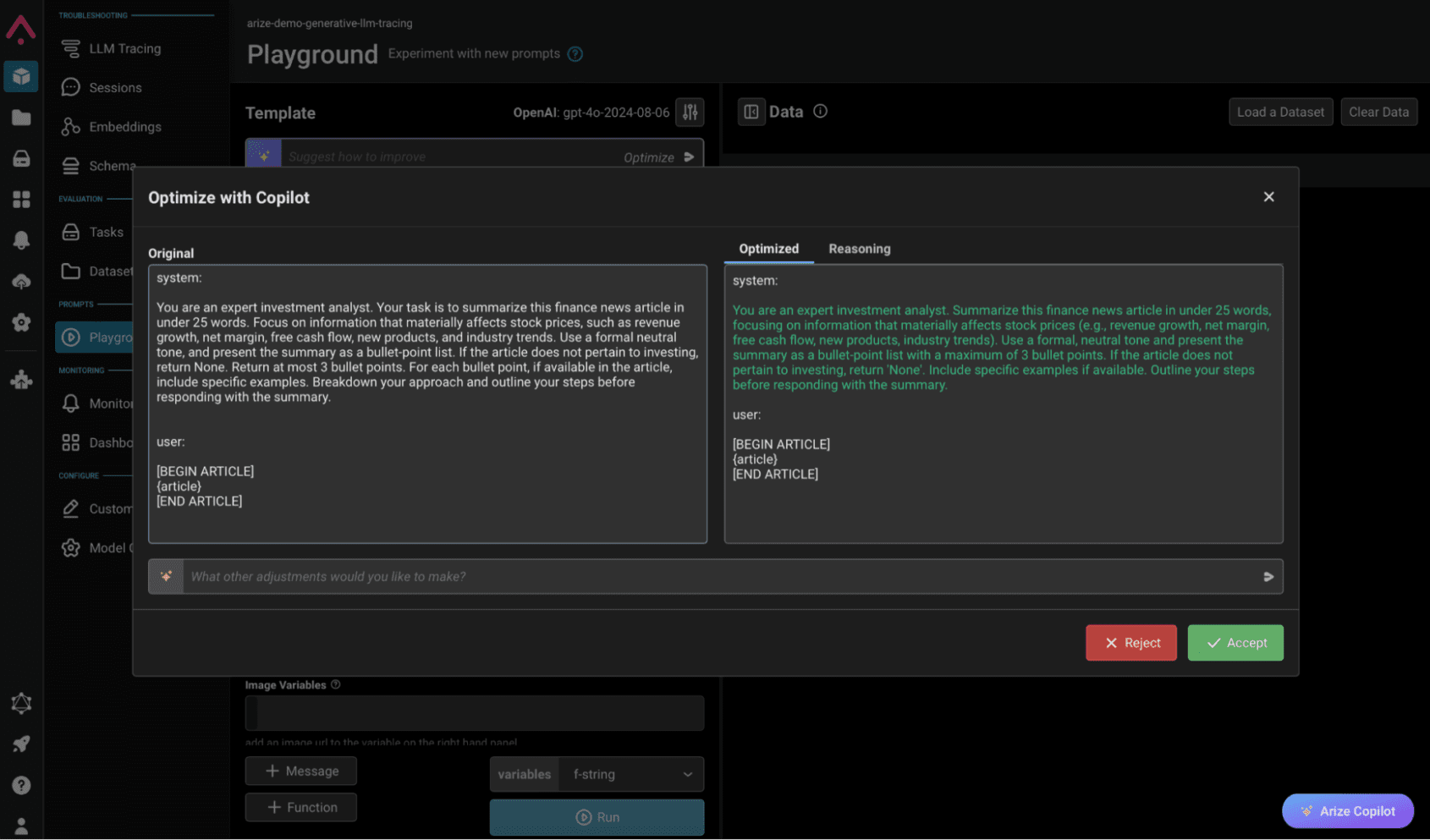 Prompt Optimization - Arize AI