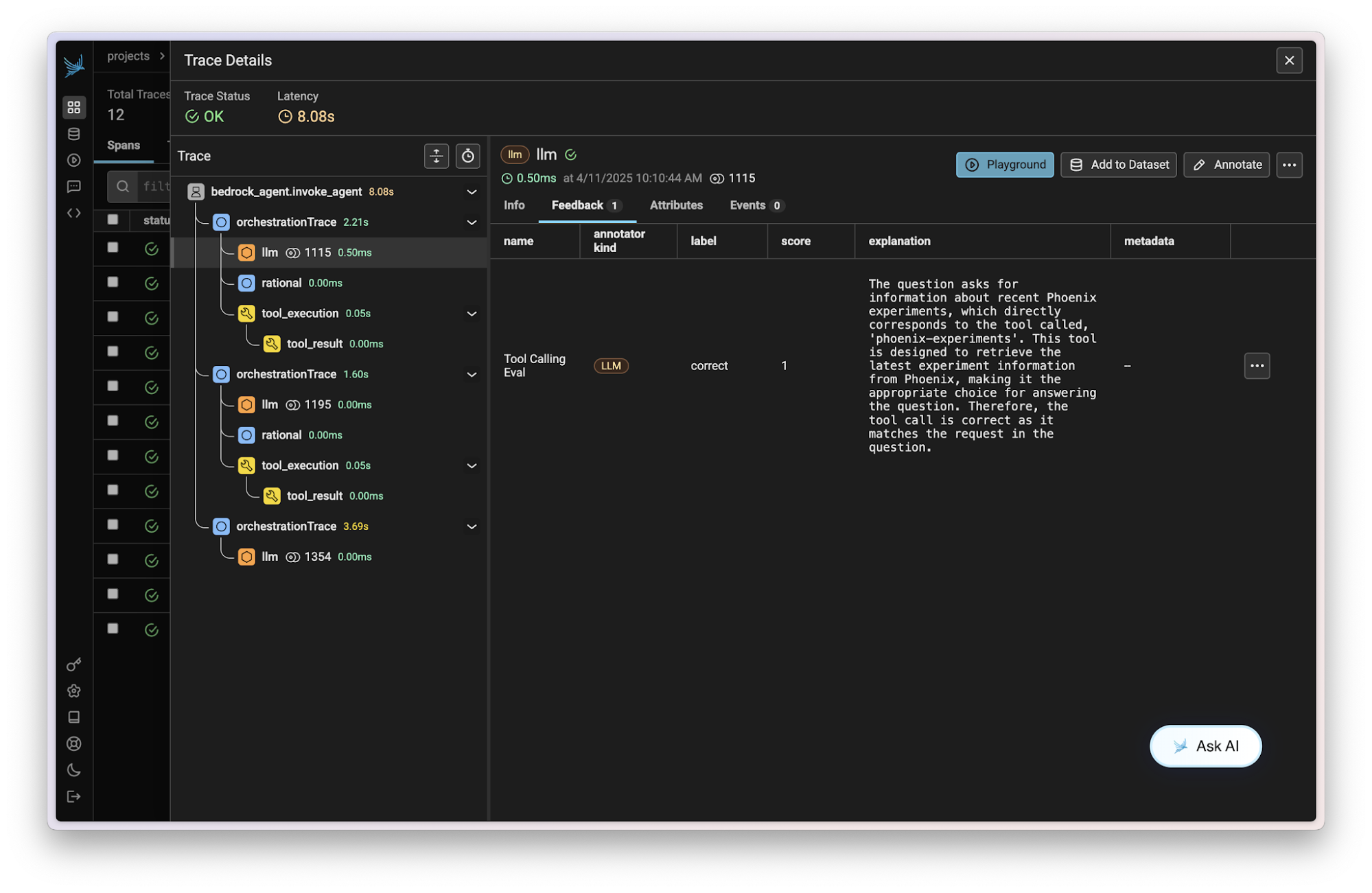 Integrating Arize AI and Amazon Bedrock Agents
